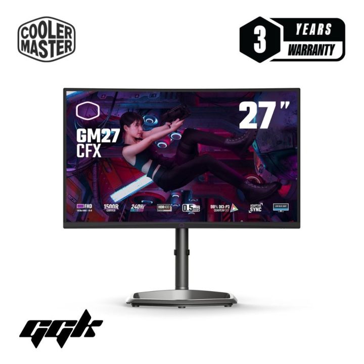 [ประกัน 3 ปี] MONITOR (จอมอนิเตอร์ 27 นิ้ว 240 Hz) COOLER MASTER GM27-CFX 27" VA CURVED 240Hz ...