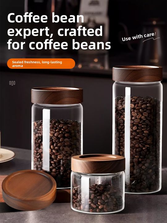 Mysole | Food Grade Glass Storage Container for Coffee Beans, Coffee ...