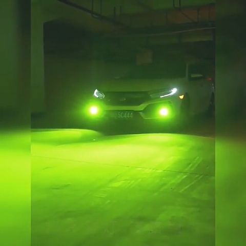 COB Lamps 2piece LED Car Fog Light Bulbs H8 H11 H16(JP) Two-color fog ...