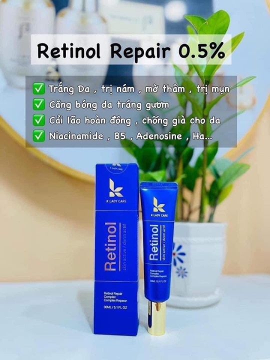 Kem Dưỡng Retinol 0 5 K Lady Care 30ml Hàn Quốc Giảm Mụn Kiểm Soát