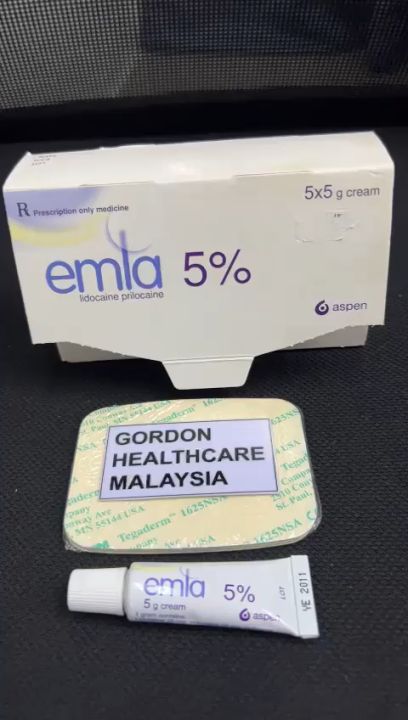 EMLA Cream 5% 5g 1 pack one tube numbing Surface aspen 安麻樂乳膏麻醉膏 | Lazada