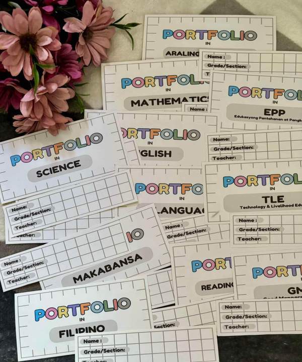 PORTFOLIO LABEL STICKERS ( Subject & Name per pack) All subjects are ...