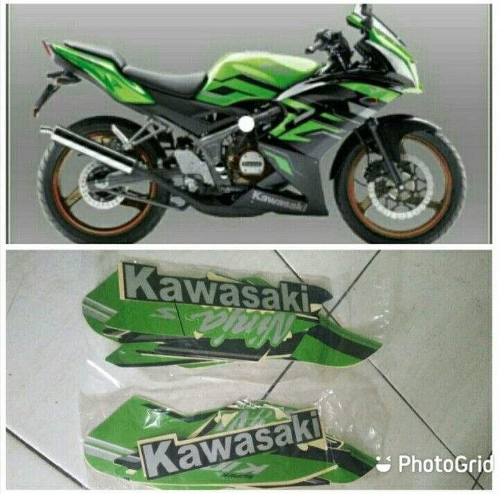 Stiker striping Ninja rr new hijau 2015 ijo metalik | Lazada Indonesia