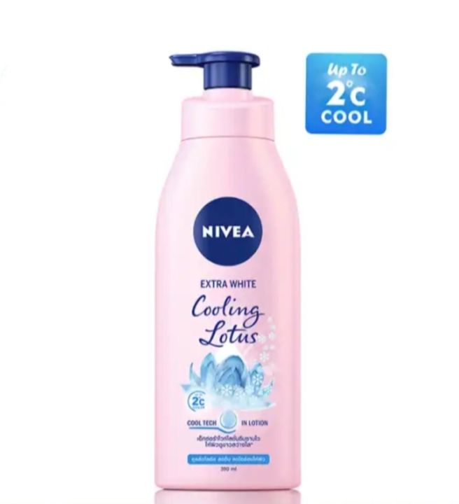 NIVEA COOLING LOTUS EXTRA WHITE LOTION 350 ml. นีเวีย คูลลิ่ง โลตัส ...