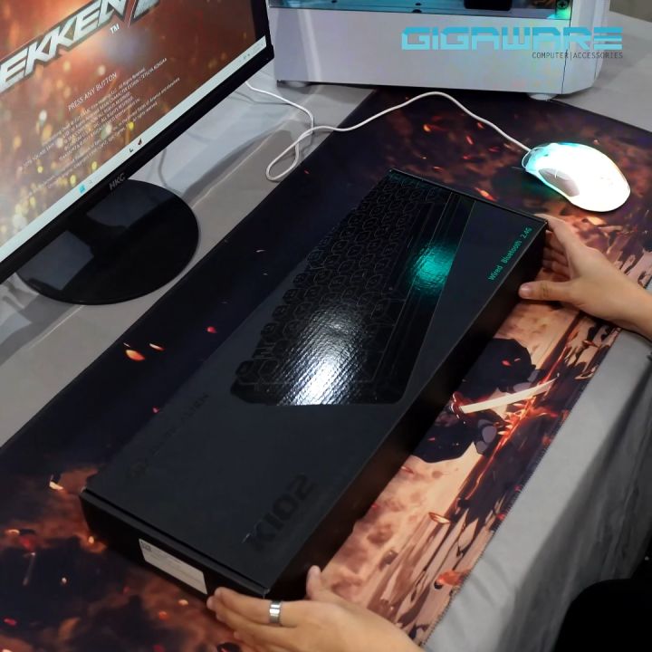 Dark Alien K102 Tri Mode Gasket Wireless PBT Ball Caps RGB Hot ...