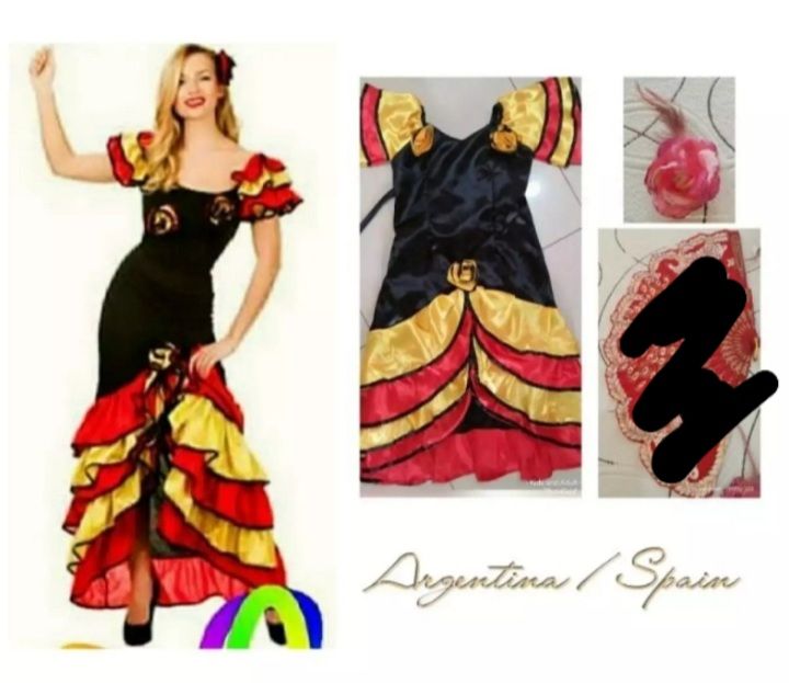 United NATION Costume for School Event Spain girl KIDS.,Brazil W ...