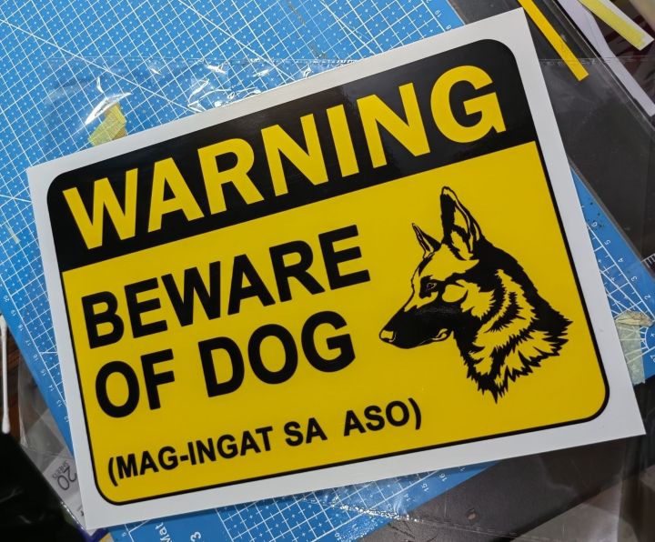 BEWARE OF DOG SIGNAGE | Lazada PH