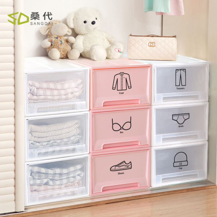 Large Capacity Plastic Storage Box Seasonal Clothes Drawer Type ...