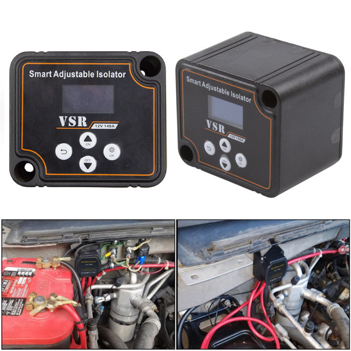 12V 140A VSR Car Relay Split Charge Smart Dual Battery Smart Isolator ...