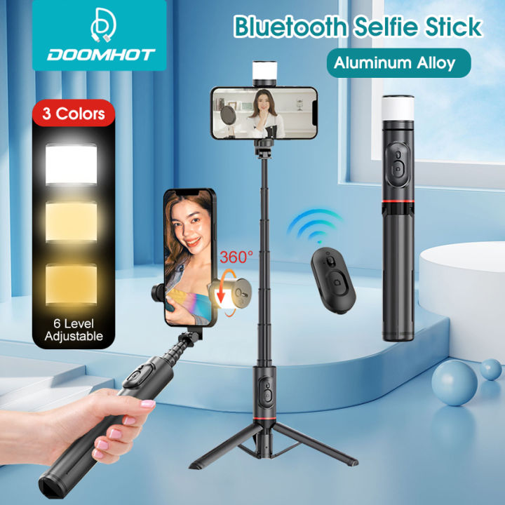 Doomhot Selfie Stick Phone Tripod Wireless Bluetooth Selfie Stick With