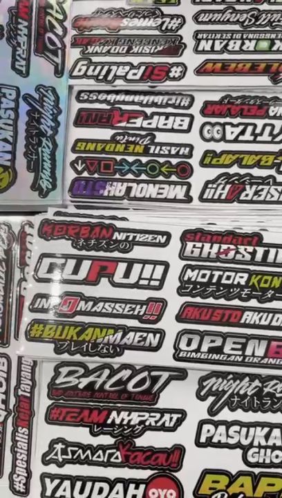 Stiker Racing Pack Print Cut Paket Hemat isi 6 Lembar Sticker Motor ... Stiker Racing Pack Print Cut Paket Hemat isi 6 Lembar Sticker Motor ...