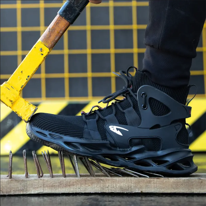 Steel Toe Shoes for Men Work Safety Boots Lightweight Industrial ...