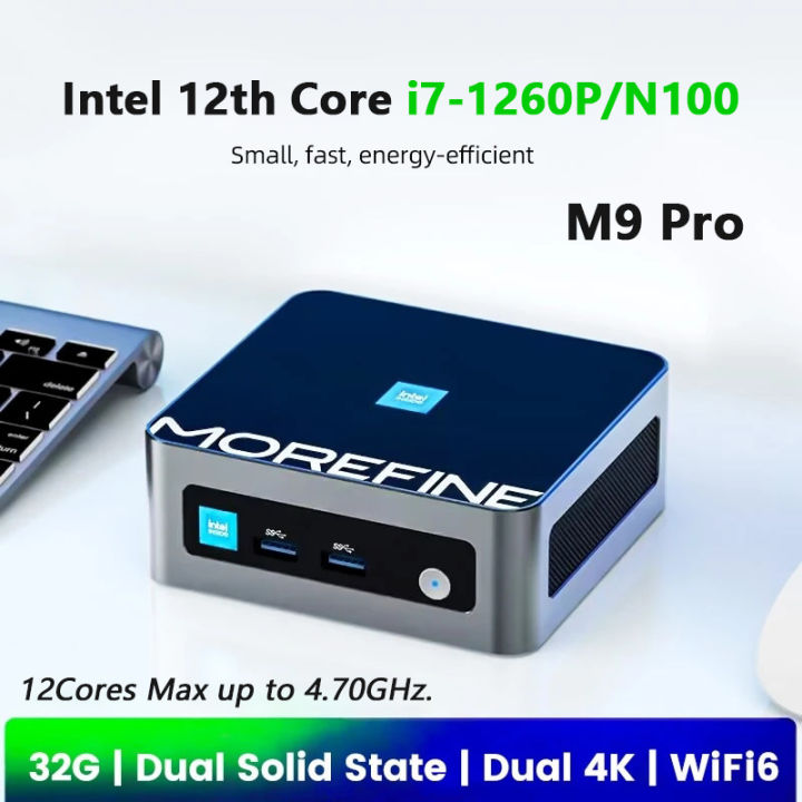 Morefine M9 Pro Intel 12th Core คอมพิวเตอร์ขนาดเล็กเกมเมอร์ I7 1260P ...