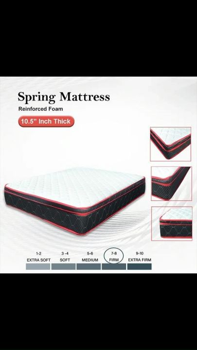 LaMoison Queen Size Bed Frame with Queen Spring Mattress Katil Queen ...