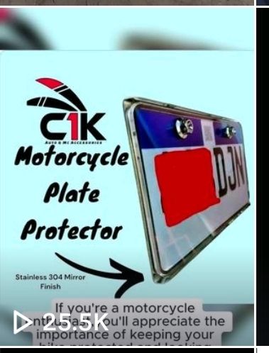 Motorcycle & Car Stainless Back plate (FOR PLAKA) | Lazada PH