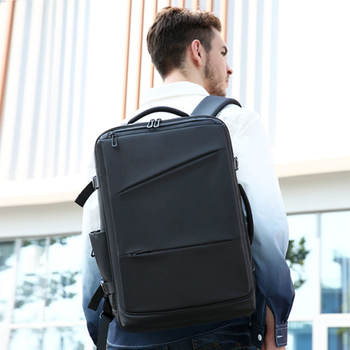 Fenruien Men's backpack suitable for 17 inch laptops, USB charging ...