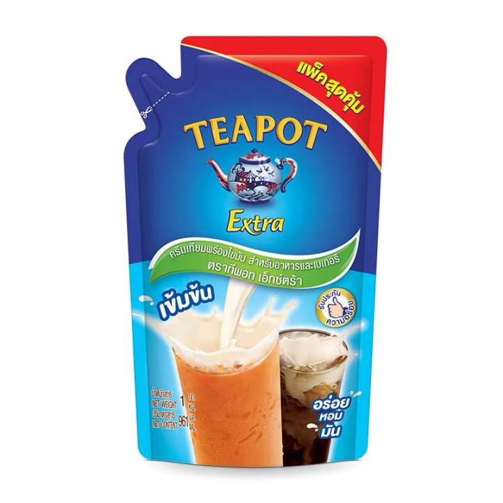 TEAPOT EXTRA ทีพอท เอ็กซ์ตร้า ครีมเทียมพร่องไขมัน น้ำหนักสุทธิ 1 กก. ...