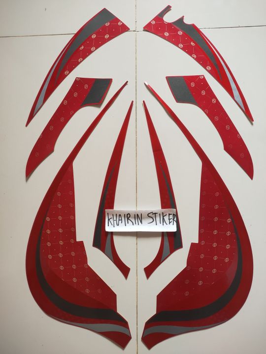 striping stiker Scoopy 2023 2024 merah dof doff original | Lazada Indonesia