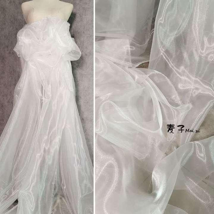 Water Light Organza Fabric Liquid Texture Reflective Transparent ...