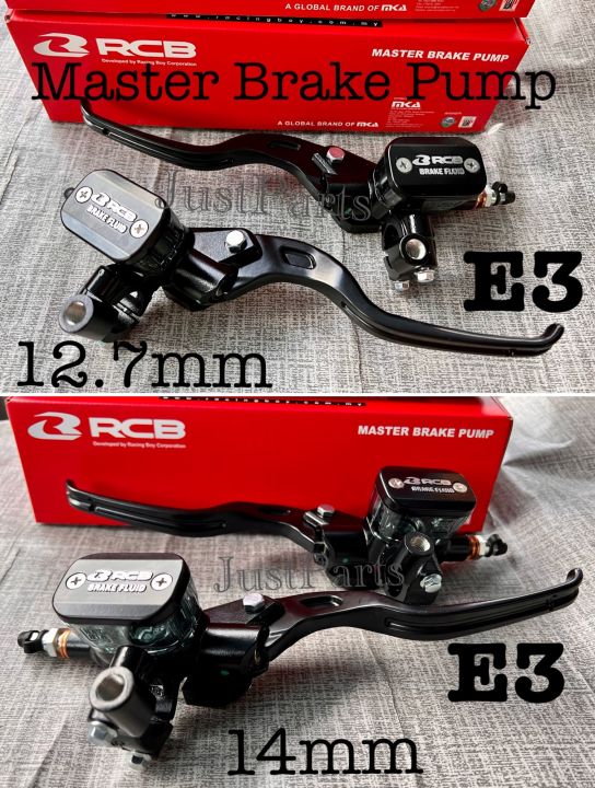 RACING BOY MASTER BRAKE PUMP E3 12.7mm/14MM HYDRAULIC TYPE UNIVERSAL ...