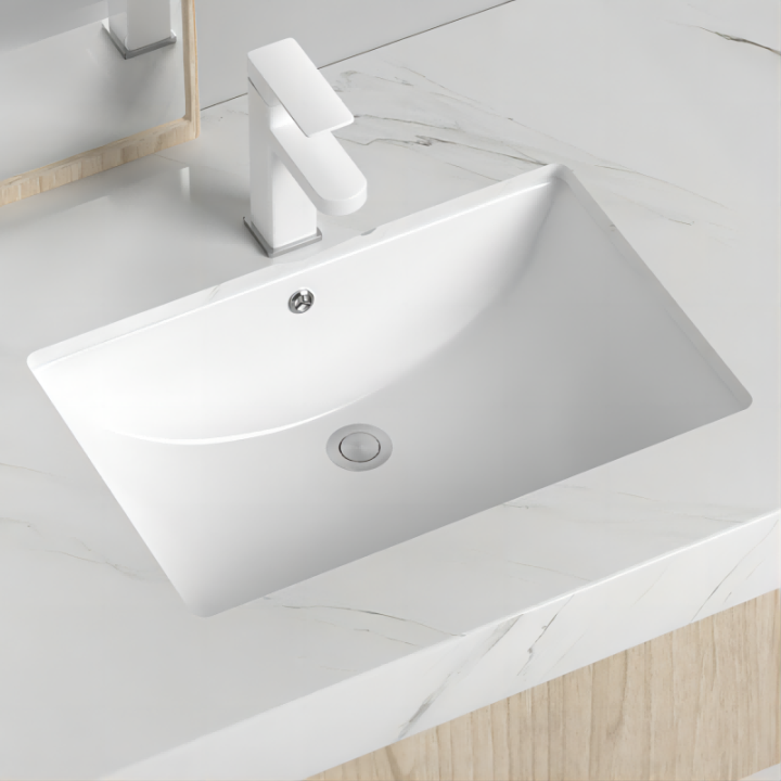 Embedded Drop-in Sink Inter-Platform Basin Ceramic Washbasin Square ...