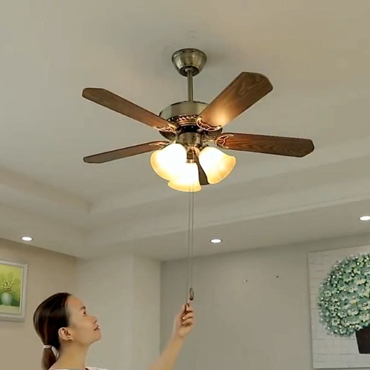 ESAER 42CM Vintage Design Wooden Blades 3 Colors Light Chandelier Type ...