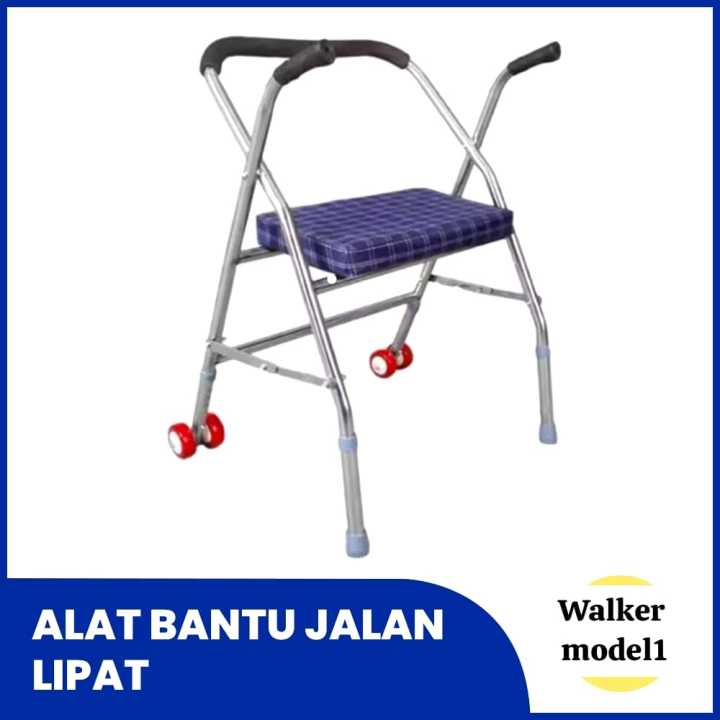 Walker Alat Bantu Jalan Lansia Manual Roda Walker | Lazada Indonesia