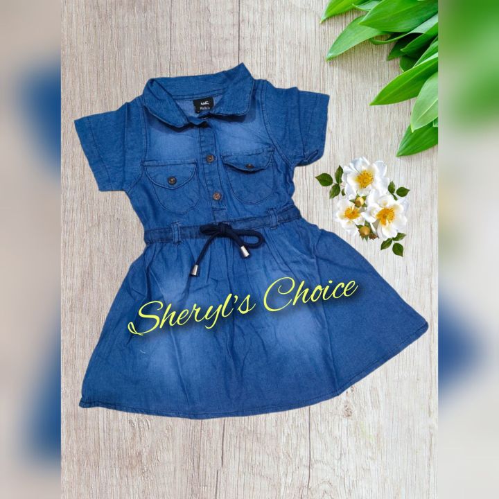 Maong Dress for Kids Girl Over Run(1 to 10 Years Old) Slim Type | Lazada PH