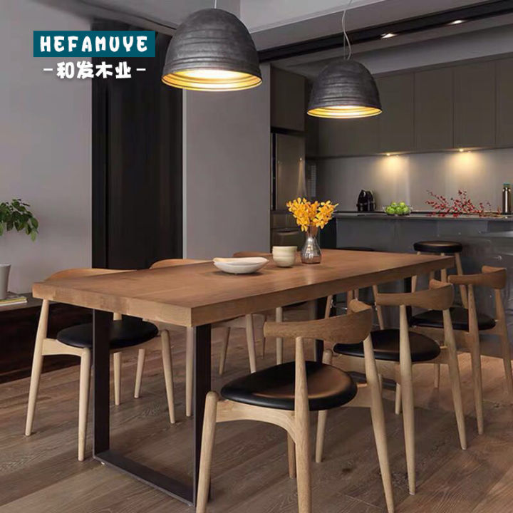 Dining Table Solid Wood Rectangular Large Table Household Small ...