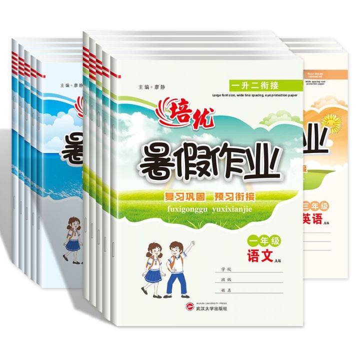 Primary School Summer Vacation Homework Chinese Math English RENJIAO ...