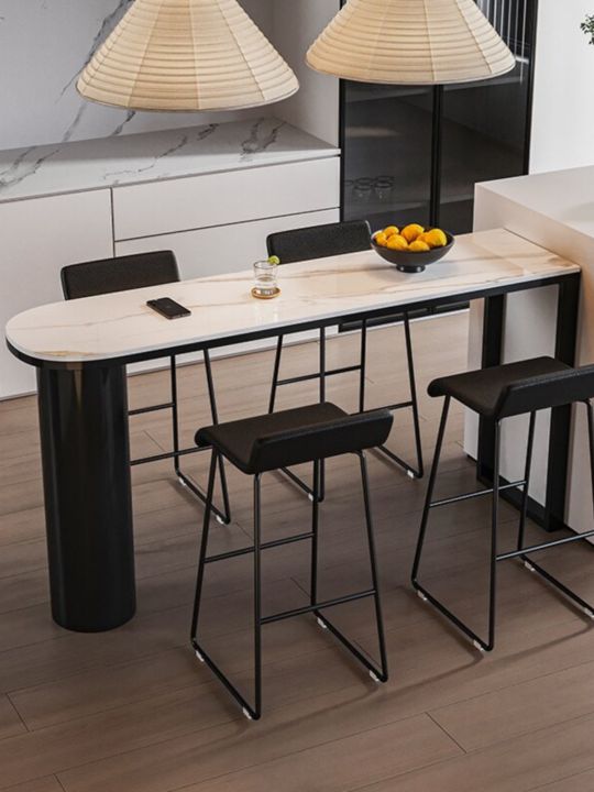 Modern Minimalist Stone Plate Bar Counter Living Room Partition Bench ...
