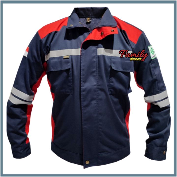 Jaket safety / wearpack kerja pria safety / baju seragam kerja safety ...