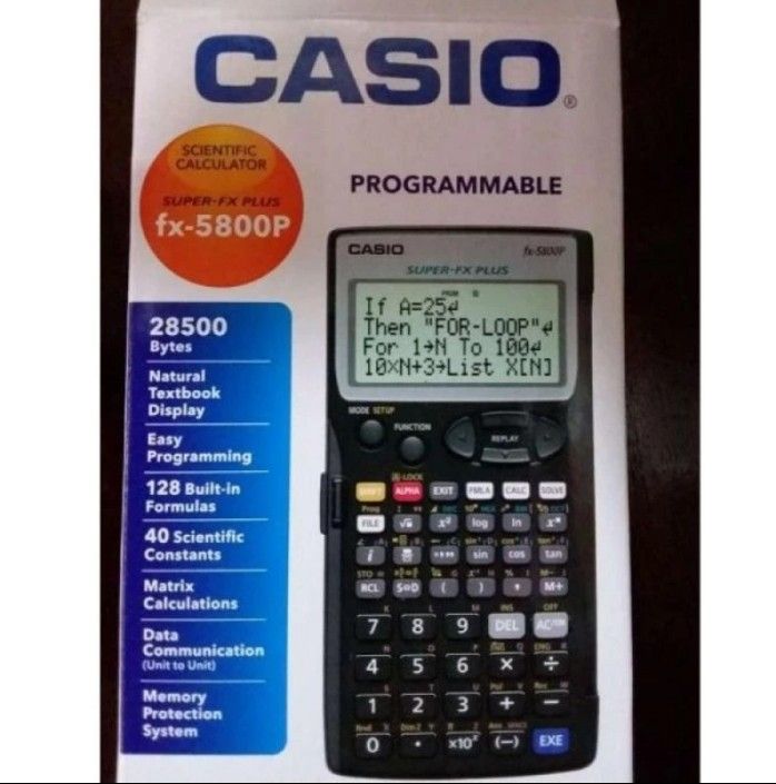 CASIO FX 5800P Kalkulator sceintific program FX 5800p Original | Lazada Indonesia