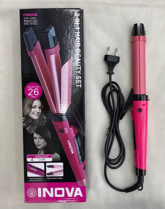 ORIGINAL INOVA hair straightener MODEL- *NHC-1818* | Lazada