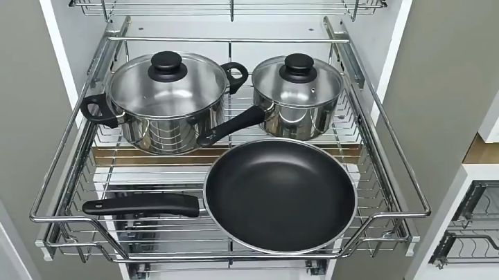 KEVE 2 in 1 Pull Out Kitchen Cabinet Pull Out Basket with Frame ...