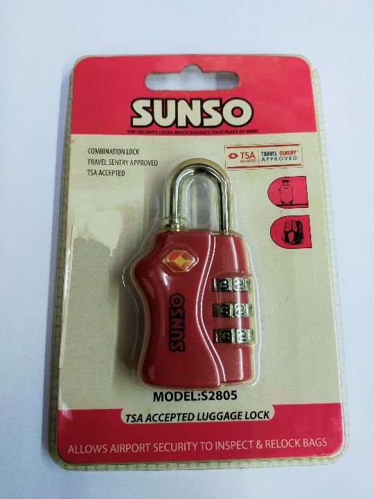 Sunso Luggage Lock Number Padlock 3 Digit号码锁 | Lazada