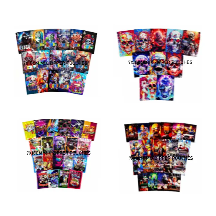 7X10CM Resealable Candy Cookies Zipper Bag Wateproof Smellproof Mylar ...