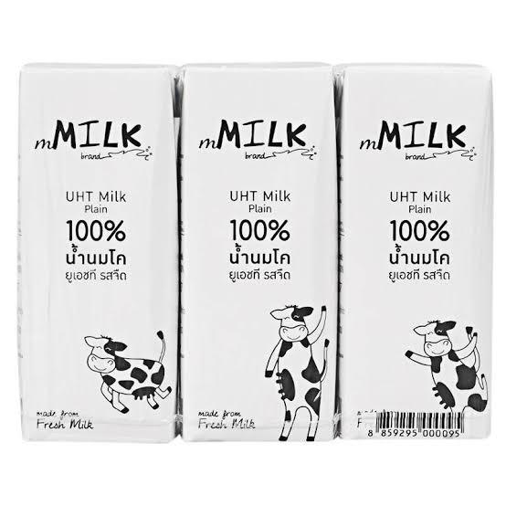 เอ็มมิลค์ นมยูเอชที รสจืด M Milk UHT Milk Plain 180ml Pack3 | Lazada.co.th