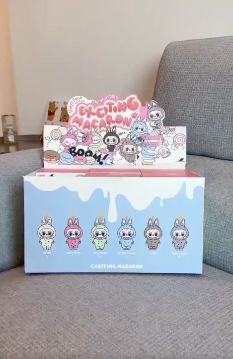 Labubu Doll Blind Box Exciting Macaron The Monsters Labubu Vinyl Face ...