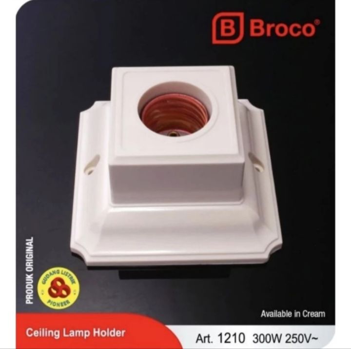 Fitting BROCO Plafon Segi 1210 E27 | Lazada Indonesia