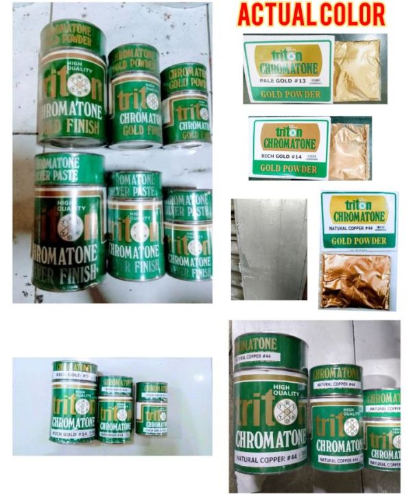 TRITON CHROMATONE GOLD#13(PALE), #14(RICH) & SILVER FINISH GOLD PAINT ...