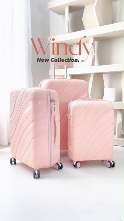 (ประกัน5ปี) กระเป๋าเดินทางรุ่น Windy วัสดุ PP100% น้ำหนักเบา ทนความร้อนสูง By Kiki Thailand ...