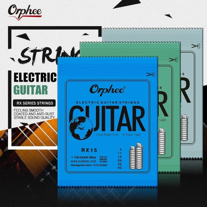 Orphee Set RX Series Electric Guitar Strings Hexagonal Carbon Steel 6 ...
