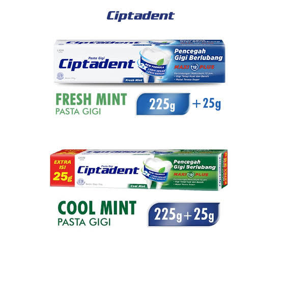Pasta Gigi Ciptadent Fresh Mint Cool Mint 225 gr + 25 gr | Lazada Indonesia