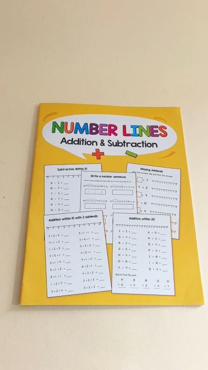 28 Pages Math Workbook for Learning Addition Subtraction Number Line ...