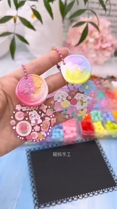 QQ toys ชุดสติกเกอร์ สติ๊กเกอร์เด็กเล่น ชุดทำพวงกุญแจ พวงกุญแจdiy ของเล่นเสริมพัฒนาการเด็ก ของ ...