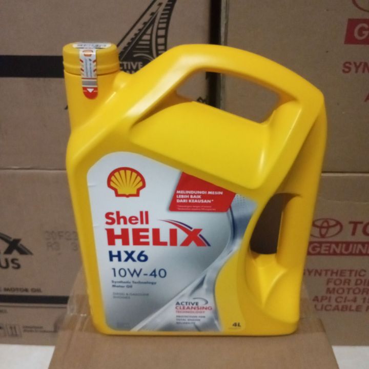 oli SHELL HELIX HX6 SAE 10w-40 kemasan 4L | Lazada Indonesia