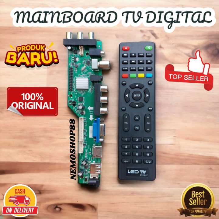 Mainboard TV Digital + Remote Universal Digital TV LCD LED | Lazada ...