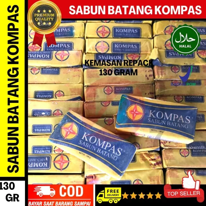 Sabun Batang Kompas Kuning 6 Batang x 130 gram | Lazada Indonesia