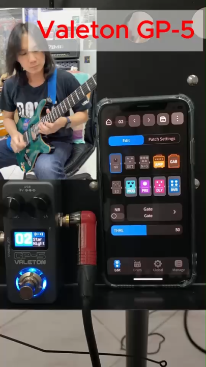 ฟรีของแถม 300 Valeton GP5 เมนูอังกฤษ ฟรีสายพ่วง MOGE 3 เส้น ประกันศูนย์ 1ปี มัลติ เอฟเฟคกีตาร์ ...